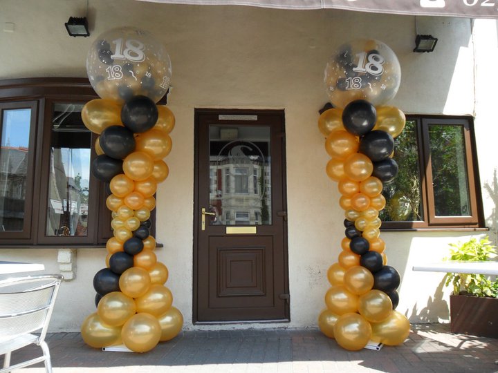 18th Birthday Columns - Cardiff Balloons