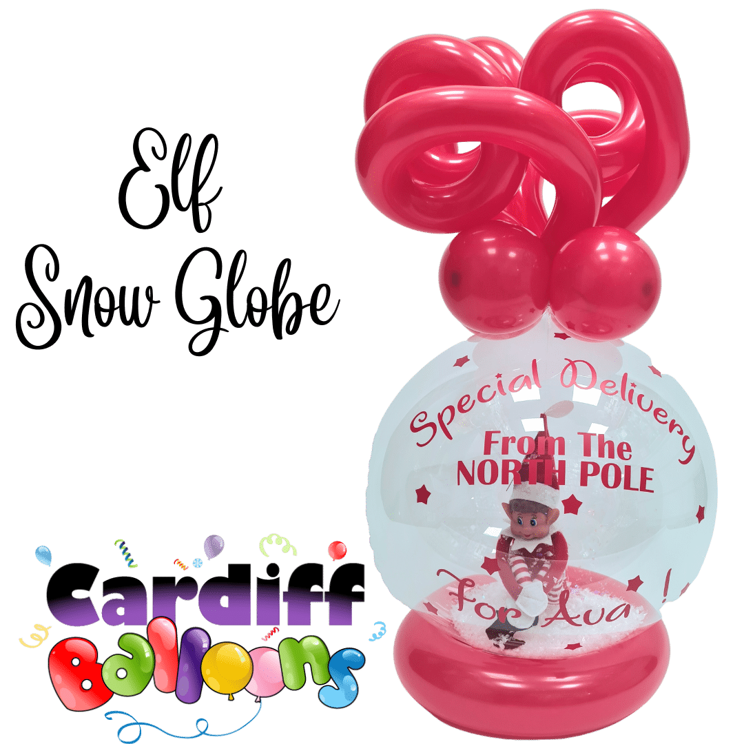 Elf Snow Glabe Balloon | Cardiff Balloons | Seasonal Balloons