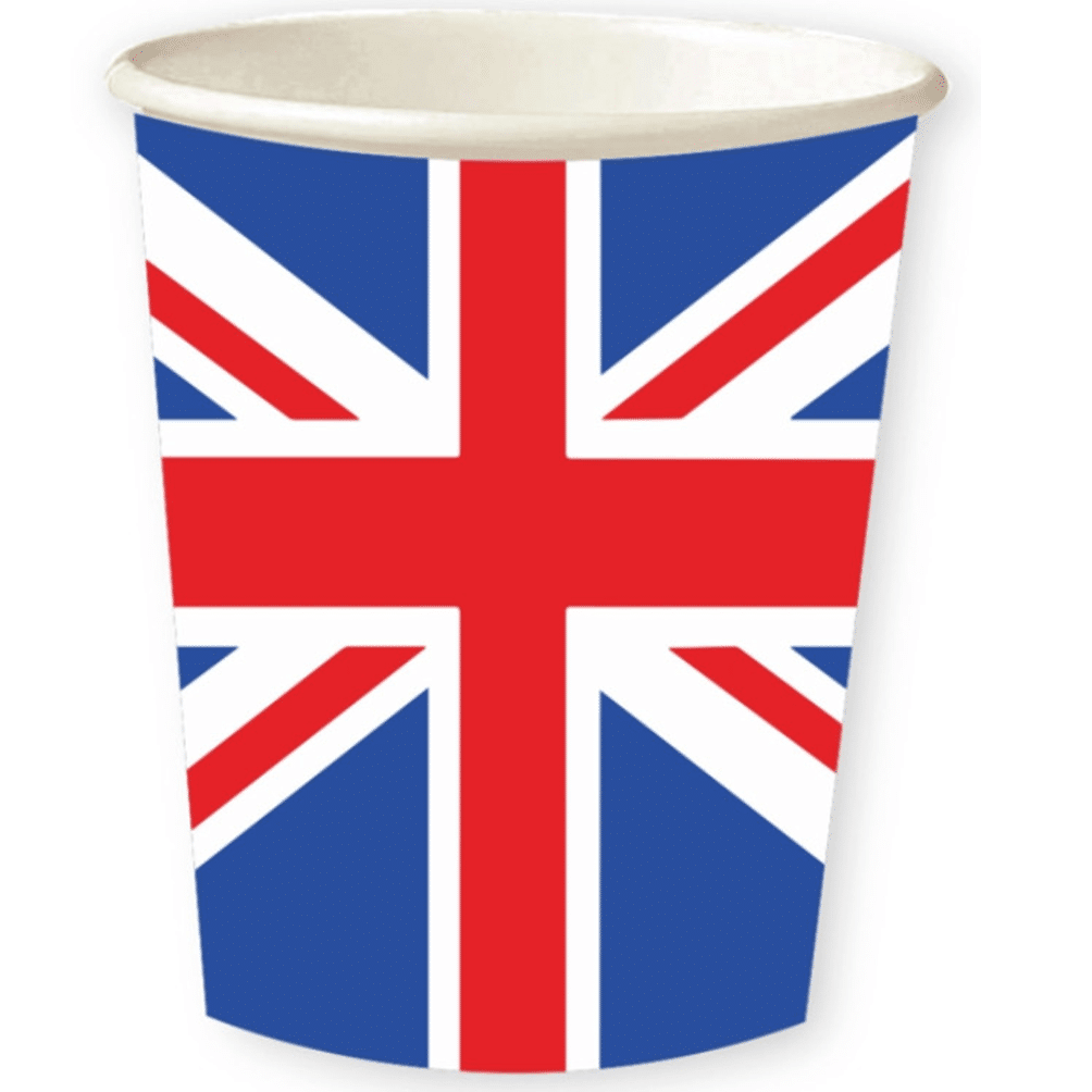 Pack Of 6 Union Jack Cups | Royal Party Supplies | Cardiff Party