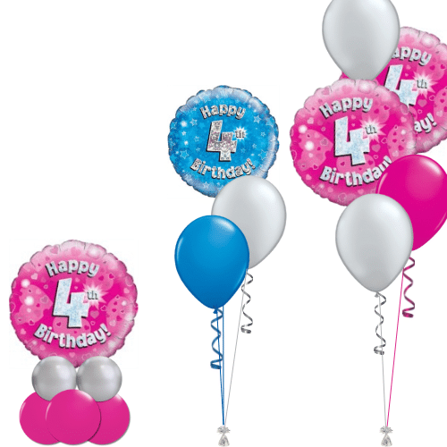 4th Birthday Balloons | Cardiff Balloons | Helium Balloons